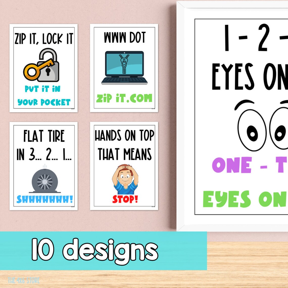 Attention Getters and Callbacks for Teachers Printable Posters Digital ...