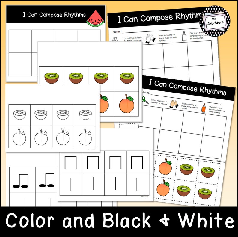 Pre Rhythm iconic Notation Cards & Composition Activity : - Etsy
