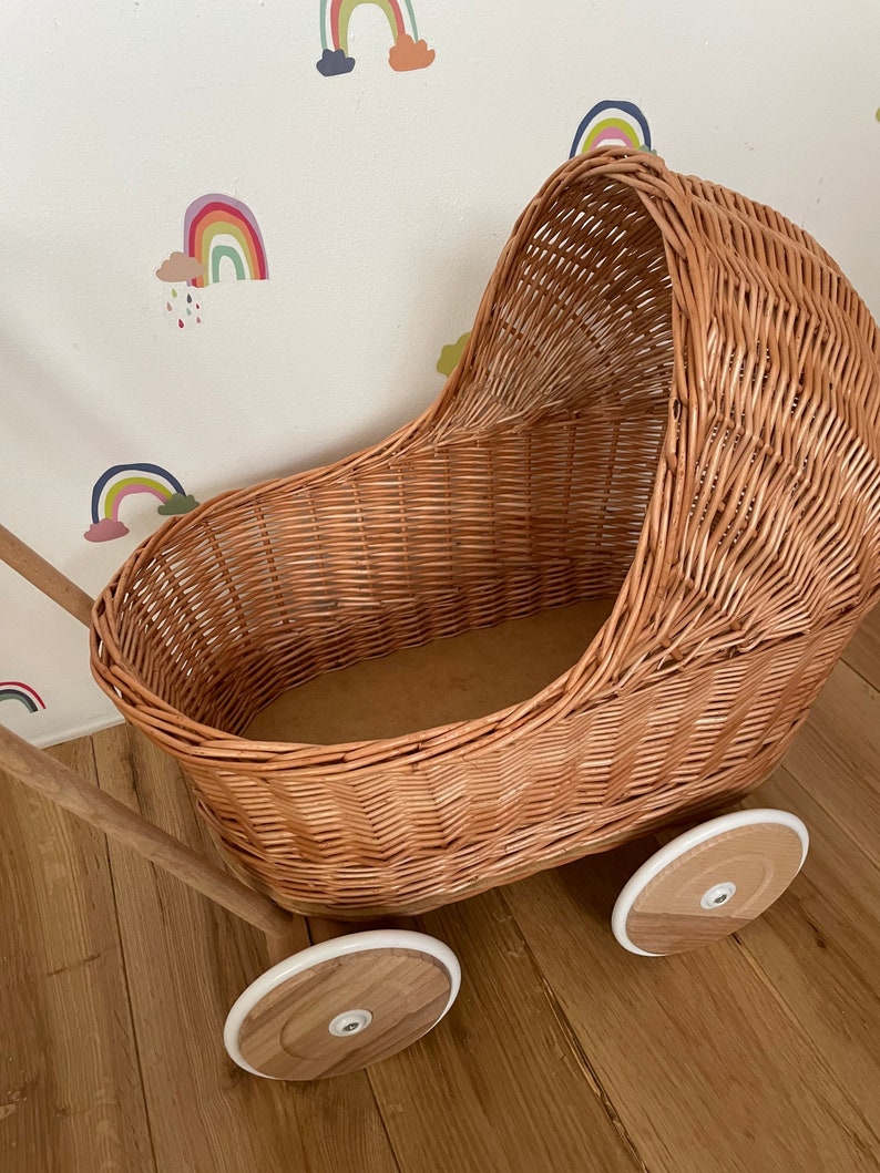 WICKER PRAM Doll Pram Wicker Doll Pram UK Baby Doll Pram - Etsy UK