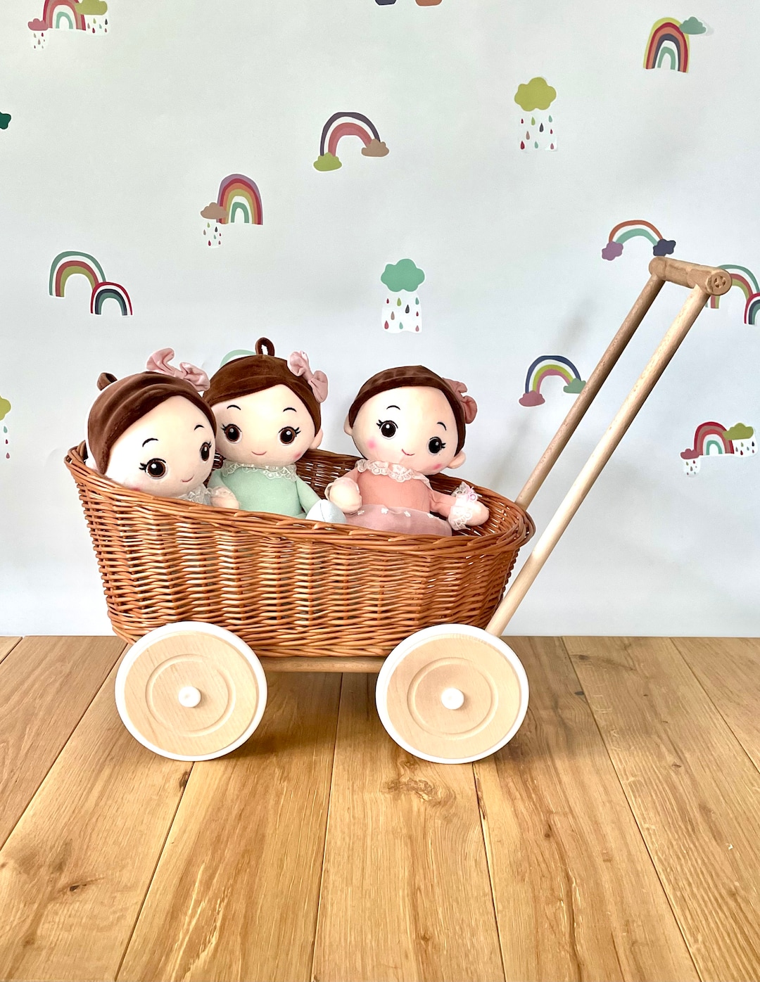 Wicker Push Toy, Wicker Trolley, Wicker Push Stroller, Boy Trolley - Etsy