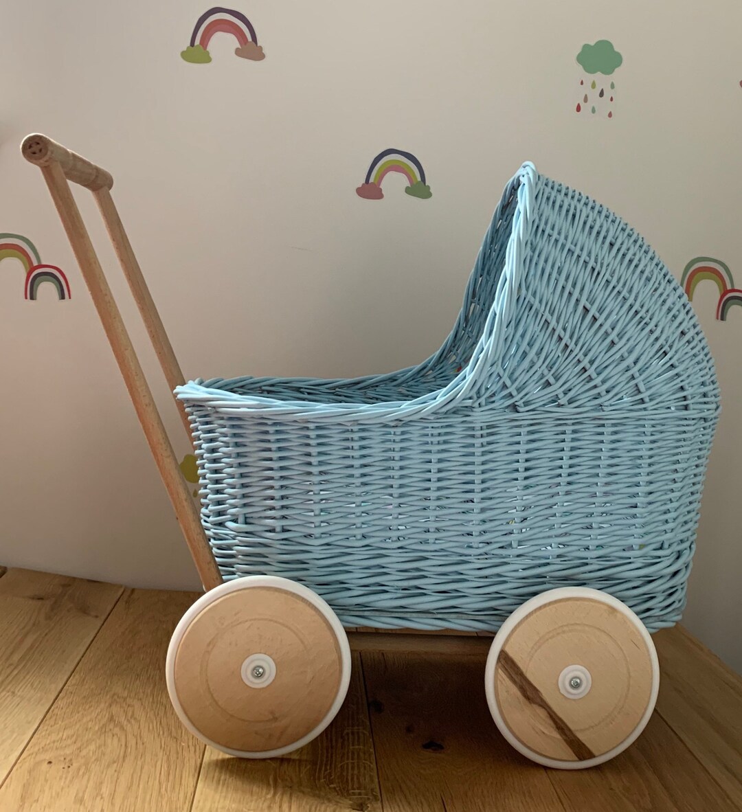 WICKER PRAM Doll Pram Wicker Doll Pram UK baby Doll Pram Pram Toy ...