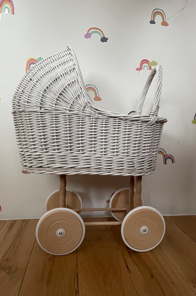 Tall WICKER PRAM | Doll Pram | Wicker Doll Pram UK |baby Doll Pram ...