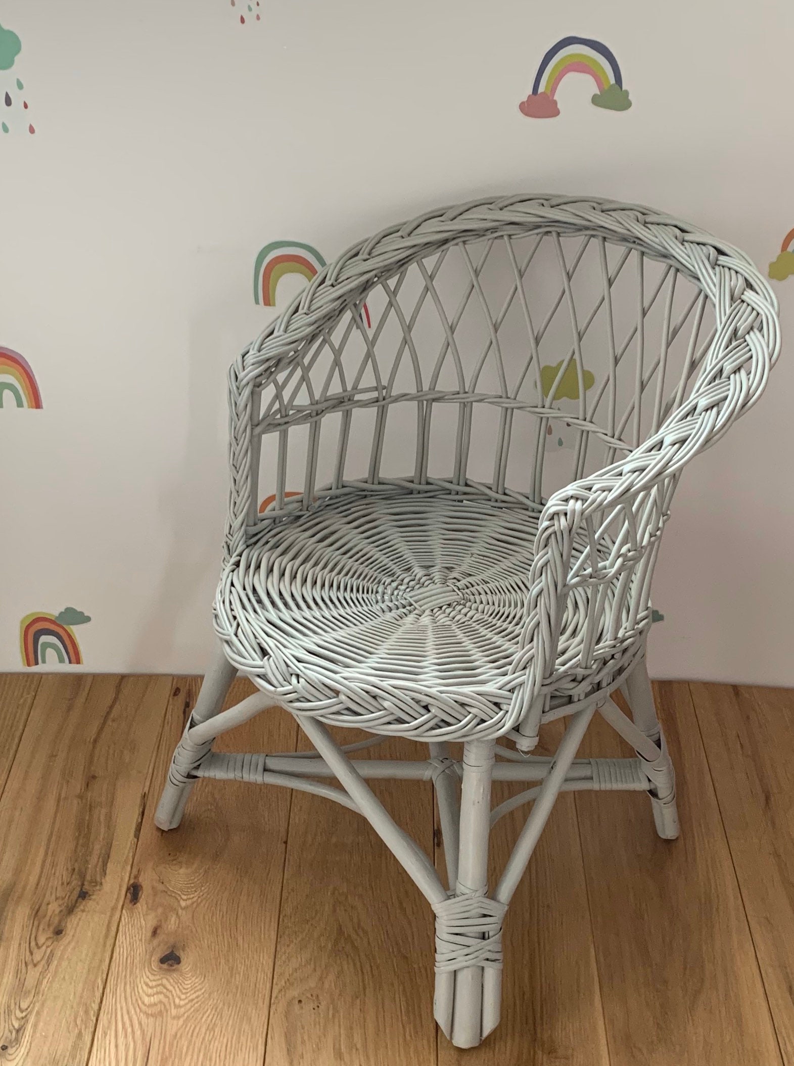 Wicker Chair Rattan Chair Toddler Chair Kids Chair Wicker Armchair Child Chair Child Wicker Furniture Baby Armchair LIGHT GREY Etsy