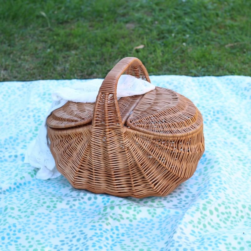 Wicker Picnic Basket - Etsy