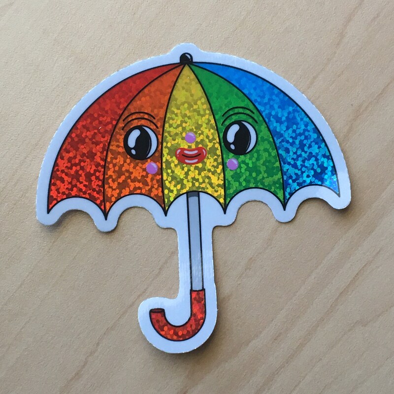 Rainbow Umbrella - Etsy