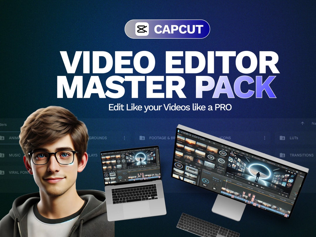 Capcut Video Editing Pack | 150+ Transitions, Overlays, Music & SFX ...