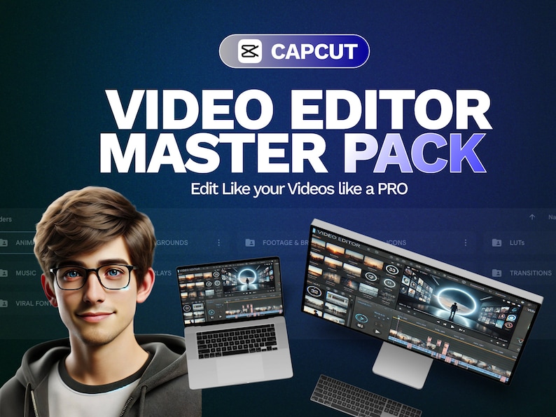 Capcut Video Editing Pack | 150+ Transitions, Overlays, Music & SFX | Davinci, Premiere Pro ...