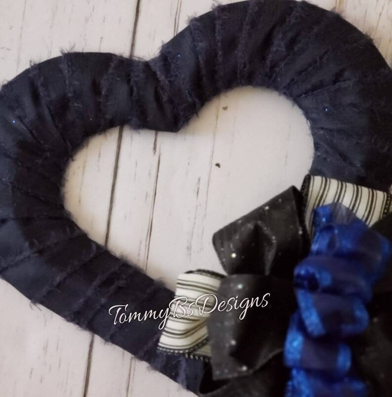 Blue Line Wreath; Back the Blue Wreath; Double Heart Wreath; Heart ...