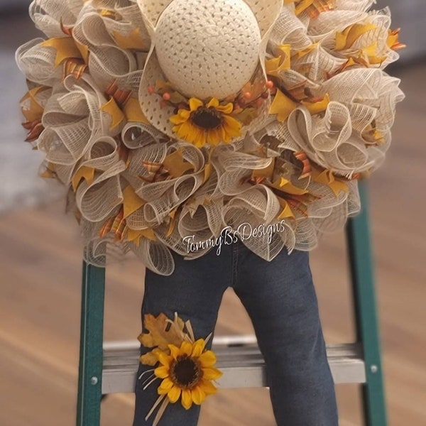 Scarecrow Wreath - Etsy