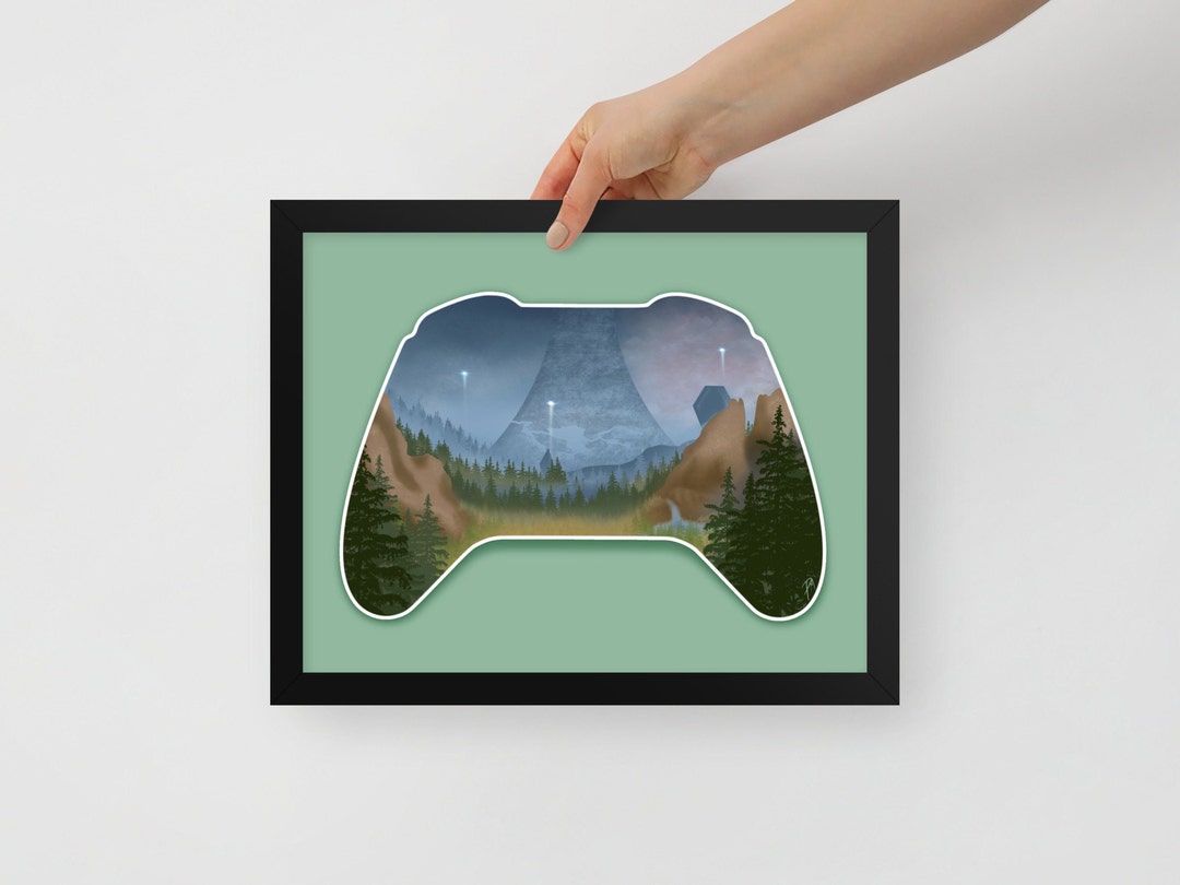 Video Game Landscape Wall Art Print Framed Poster Halo Infinite ...