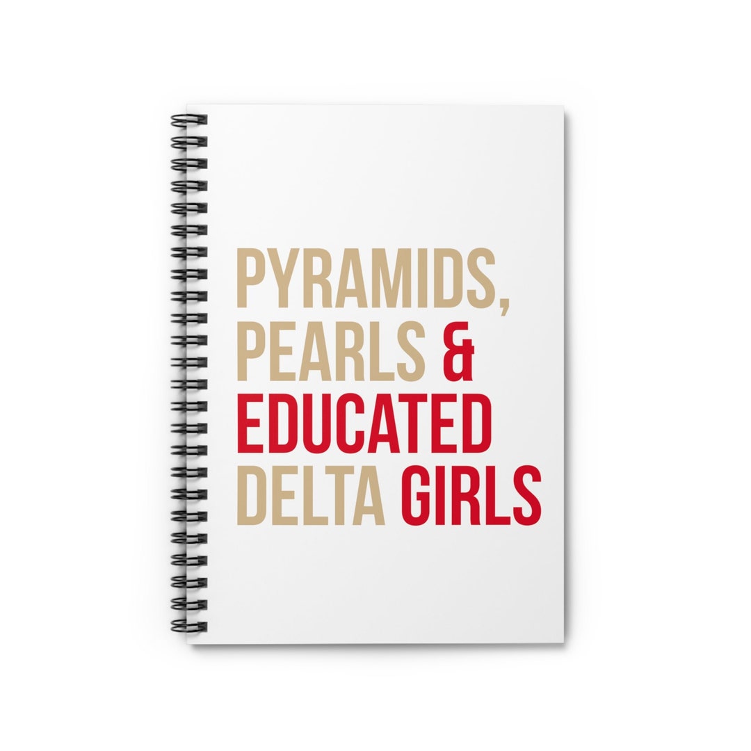 Delta Sigma Theta / Spiral Notebook/ Pyramids / Delta Sigma Theta Gift ...