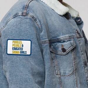 Sigma Gamma Rho / Sgrho Patch / Embroidered Patch / Poodles / Pearls / Educated Sigma Girls ...