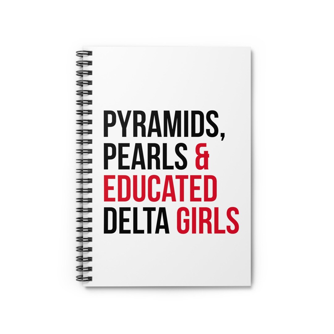 Delta Sigma Theta / Spiral Notebook / Pyramids / Delta Sigma Theta Gift ...