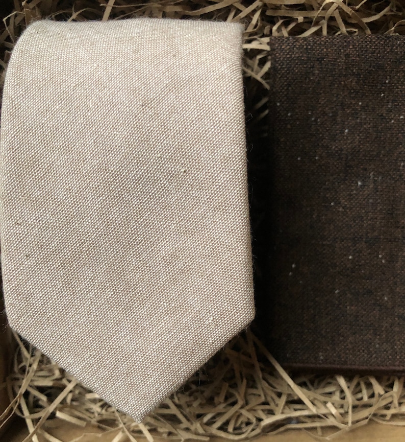 The Spruce and Nerine: Beige Tie Cream Beige Necktie Mens | Etsy