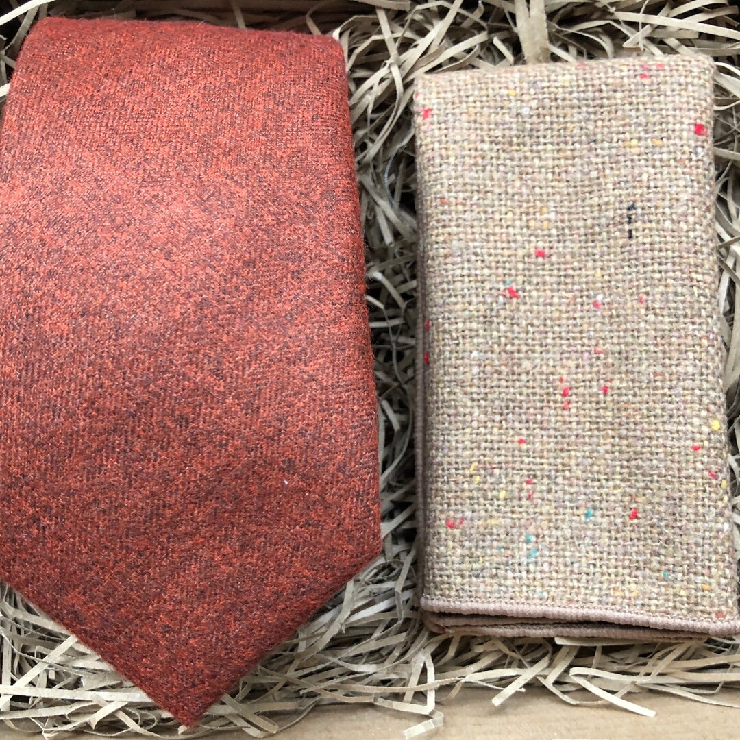 The Skyrocket & Rocky Mountain Rust Men's Tie Set Burnt Orange Men's ...