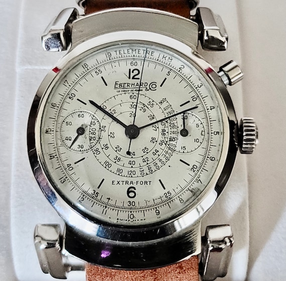 Eberhard -1940s German Pilot Chronograph Watch - Gem