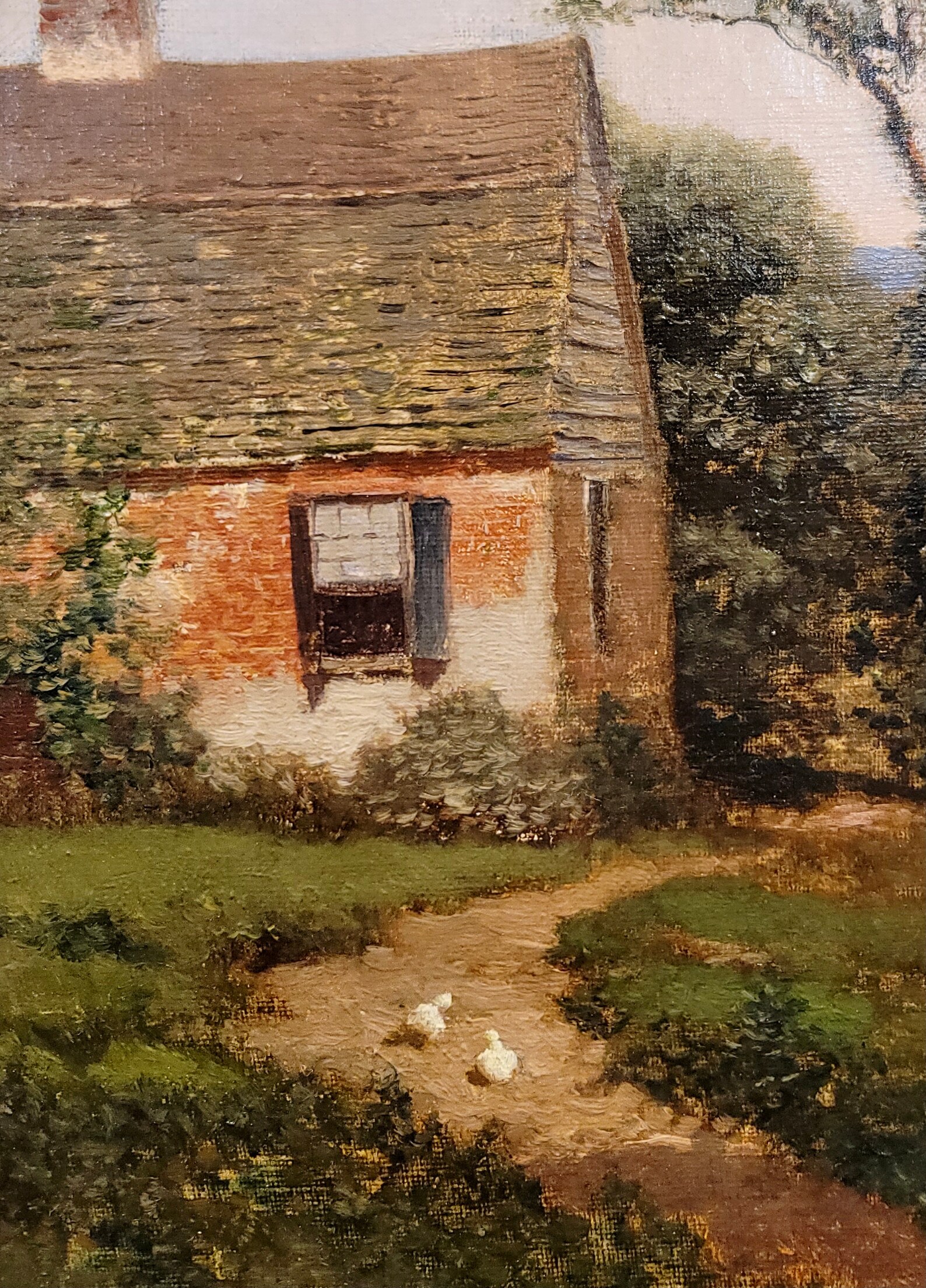 Henry Pember Smith -home on a 19th Century New England Country Side-oil ...