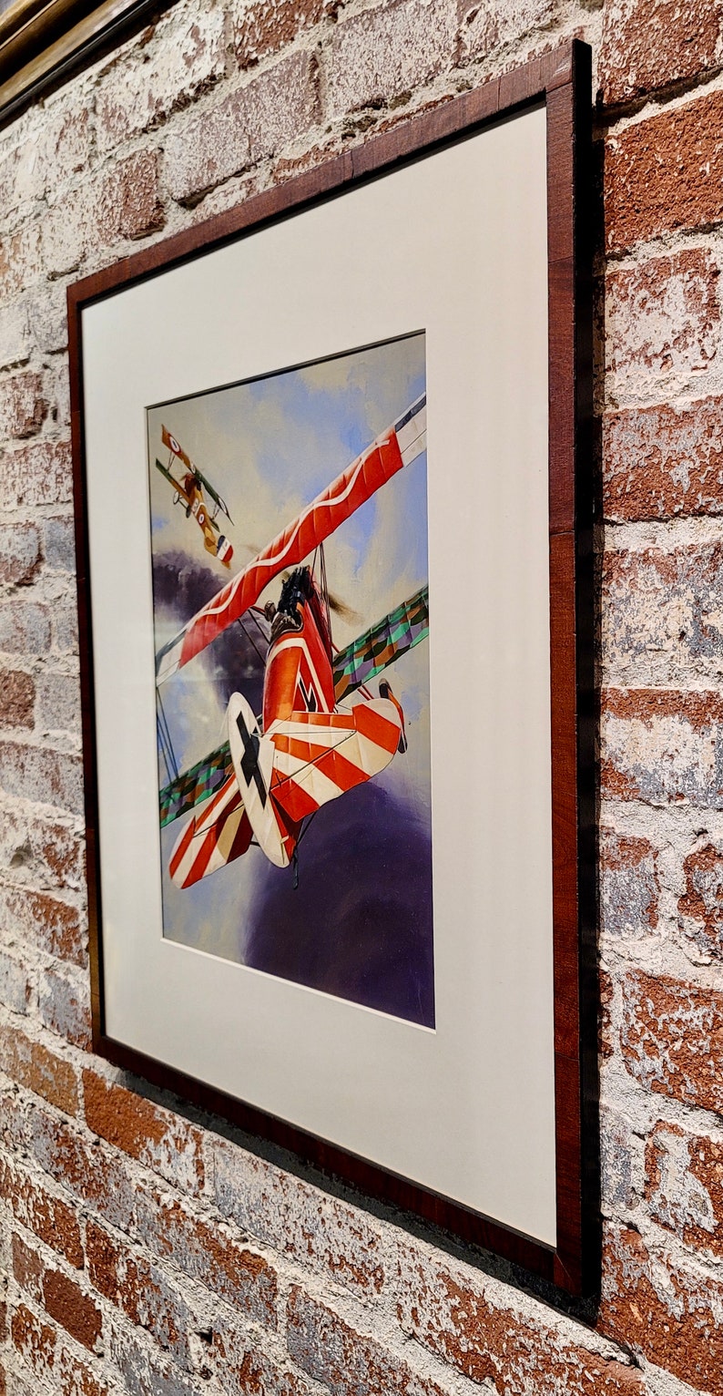 The Red Baron in a WWI Dogfight With a French Plane - Painting - Etsy