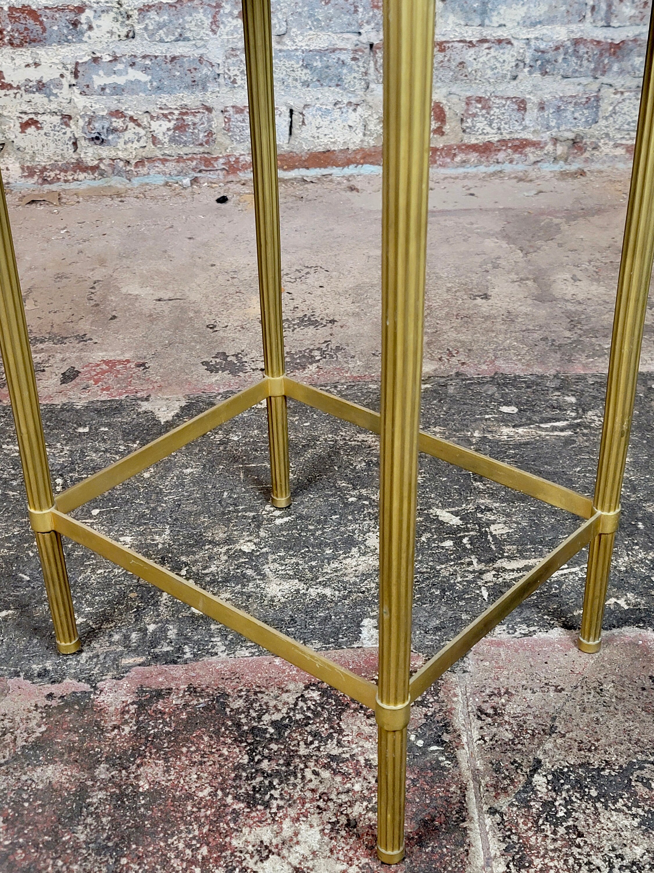 French Directoire Brass Side Table With Black Granite Top - Etsy