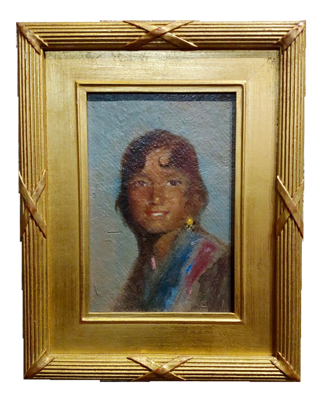 Portrait of a Native American Woman Oil Painting - Etsy