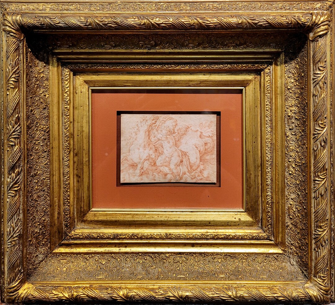 Giulio Romano -putto Fighting a Chimera-16th Century Drawing - Etsy