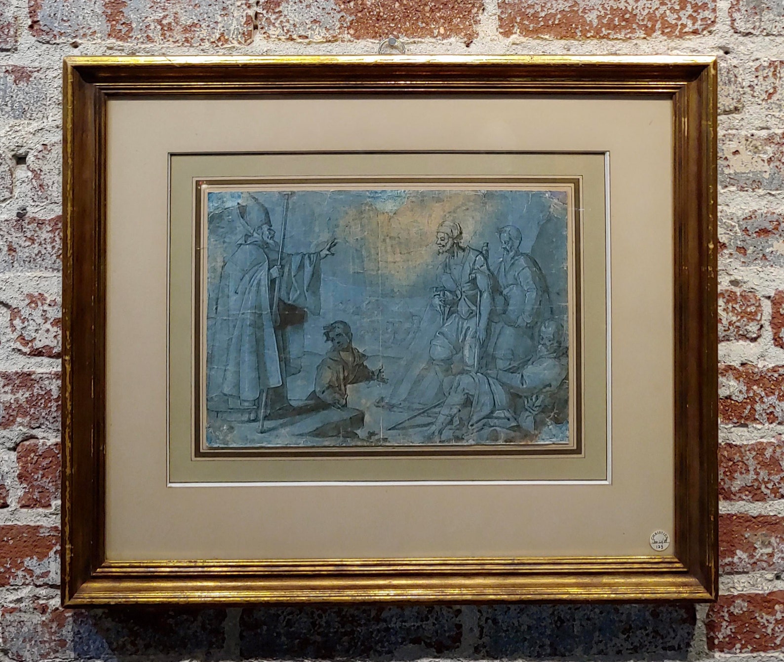 16th Century Dutch Old Master Drawing -bishop Blessing Cripple ...