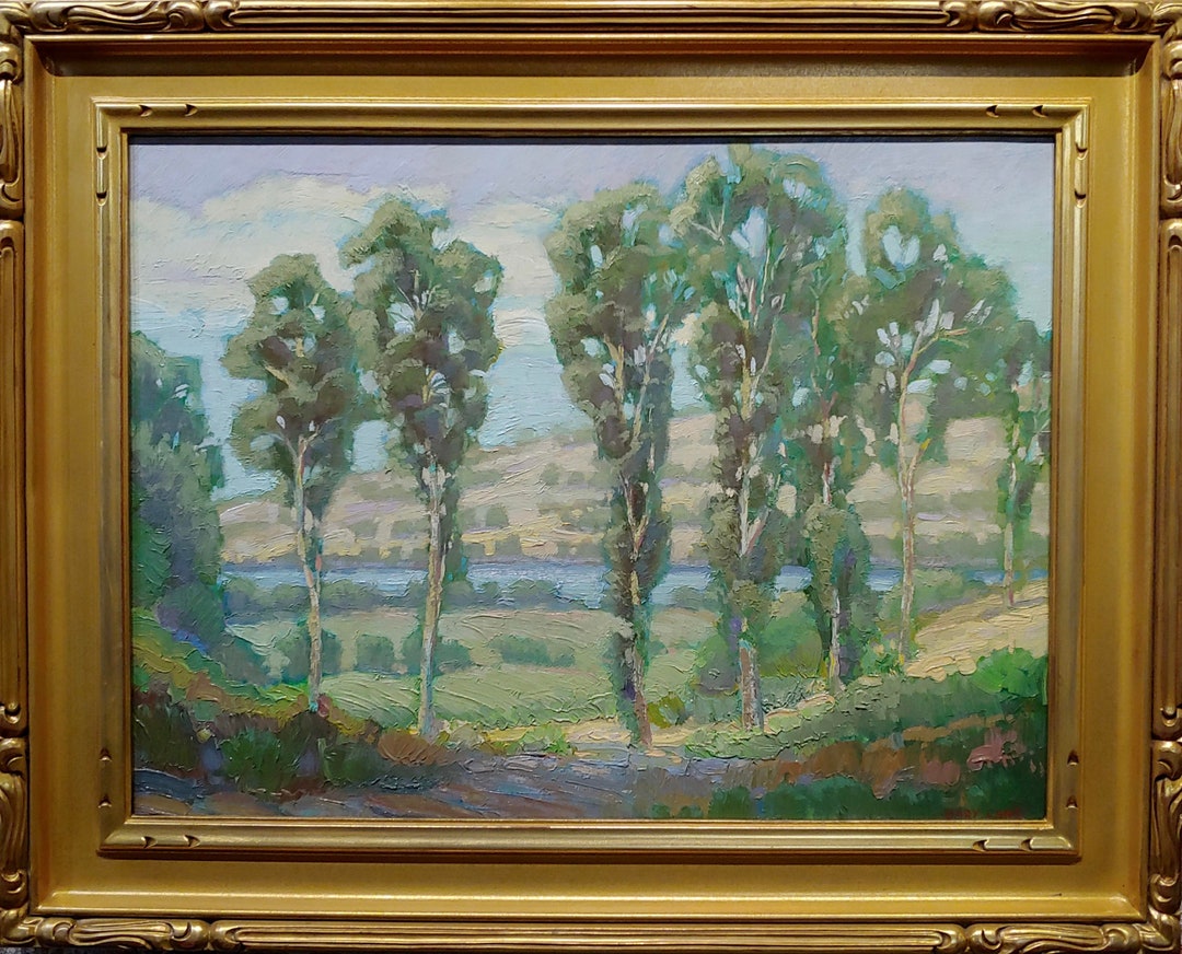 Gary Lang - Tree Line Landscape at the Carlsbad Lagoon -oil Painting - Etsy