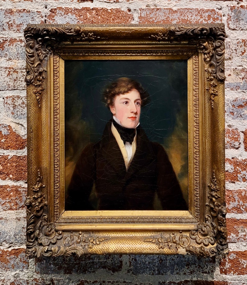 George Hayter Attributed-portrait of an Elegant Gentleman-19th Century ...