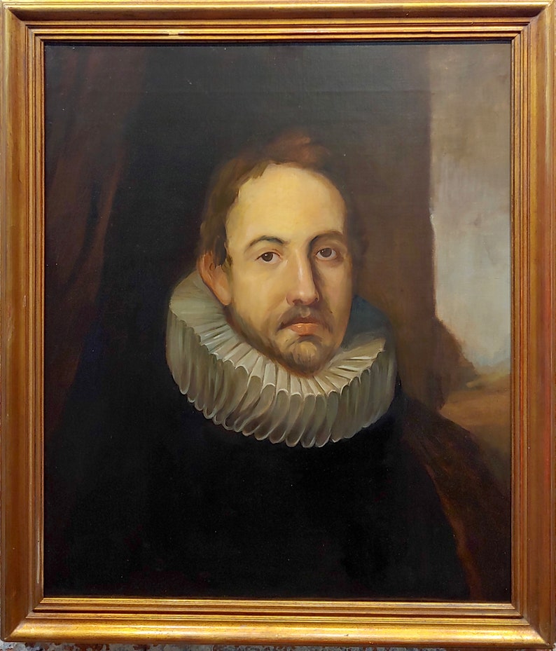 18th Century Portrait of a Spanish Gentleman With a Ruff - Etsy