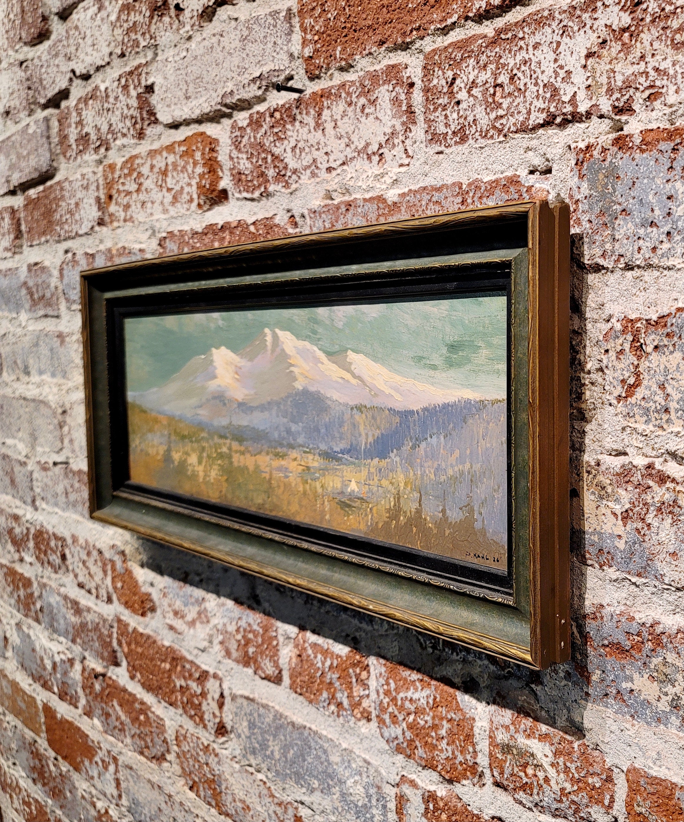 Perham Nahl 1920s Western Landscape W/native American Teepee oil ...