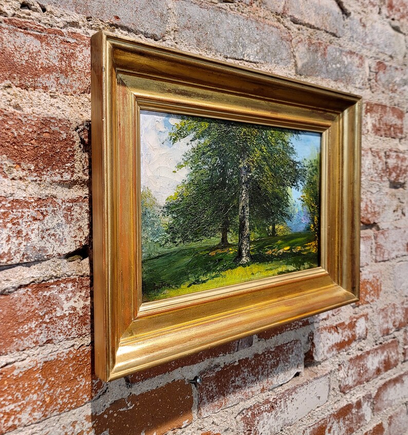 Patty Prather Thum- Kentucky Coffeetrees Landscape-19th Century Oil ...