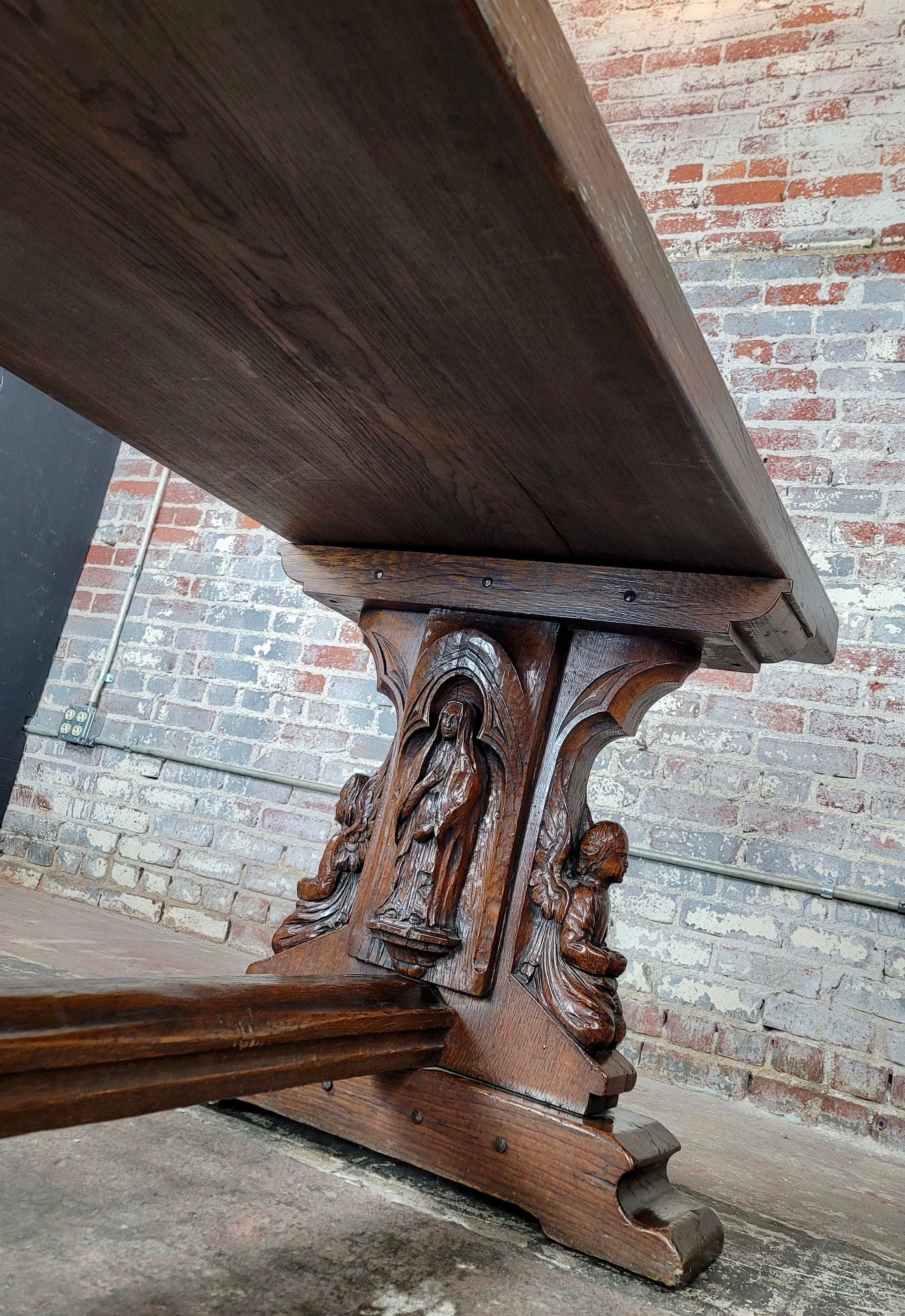 17th Century Carved Oak Figural Refectory Dining Table - Etsy