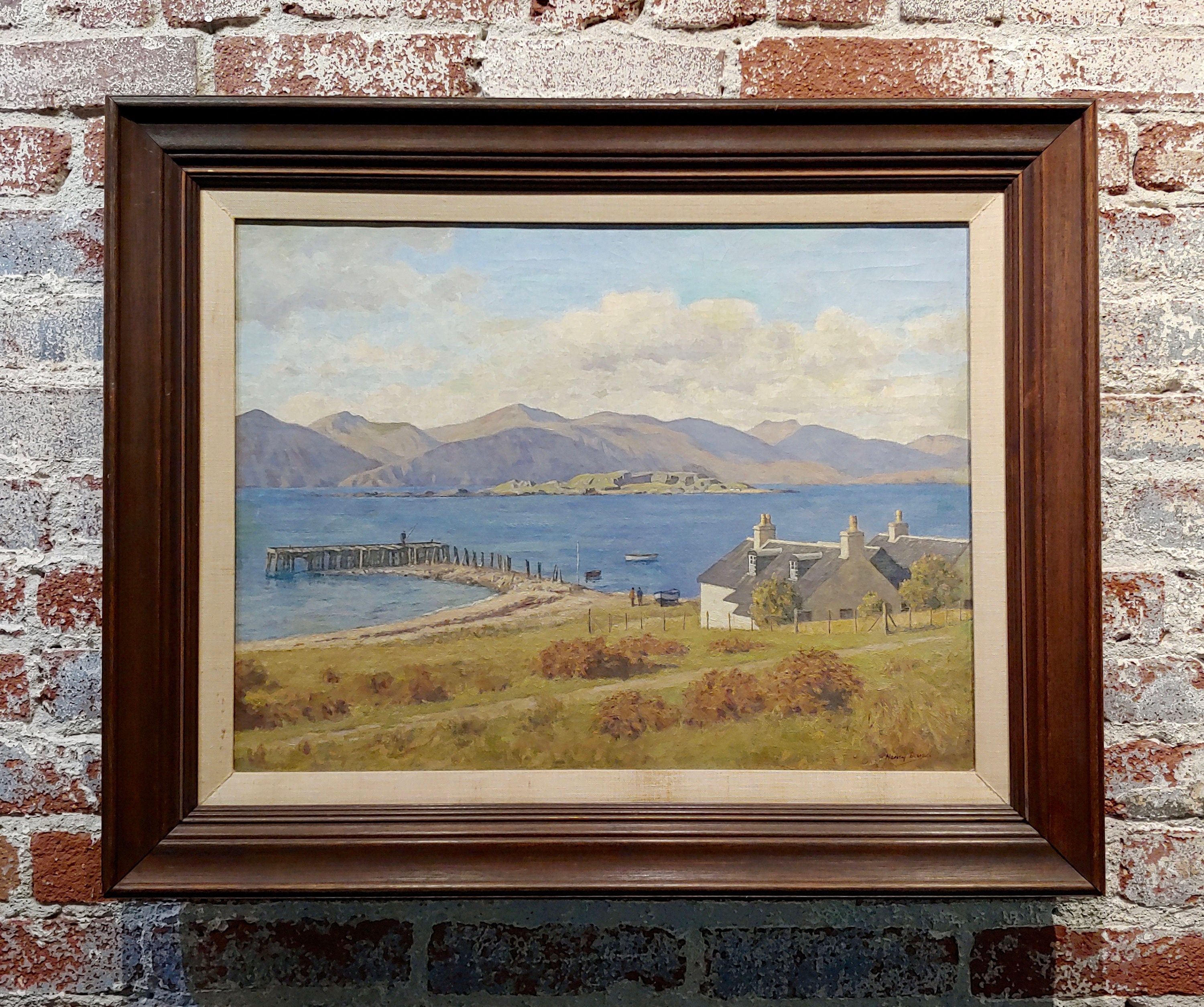 Henry Daniel - the House on the Lake - 1930s Impressionist Oil Painting ...