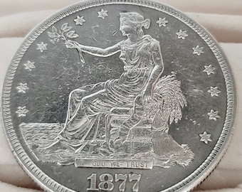 1877 Trade Dollar XF extremely Fine Details Likely Cleaned 1877 ...
