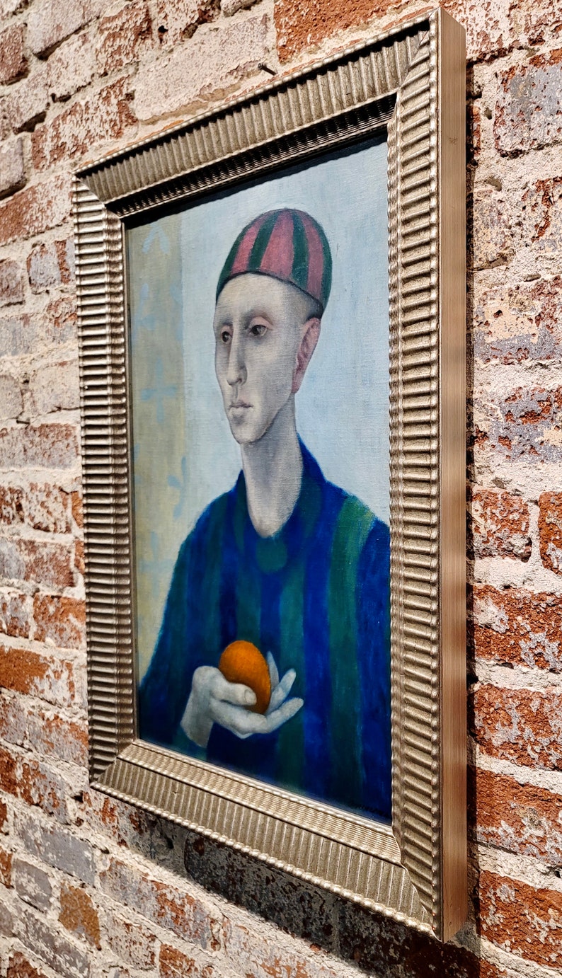 Arthur Okamura modernist Portrait Man Holding a Ball 1954 - Etsy
