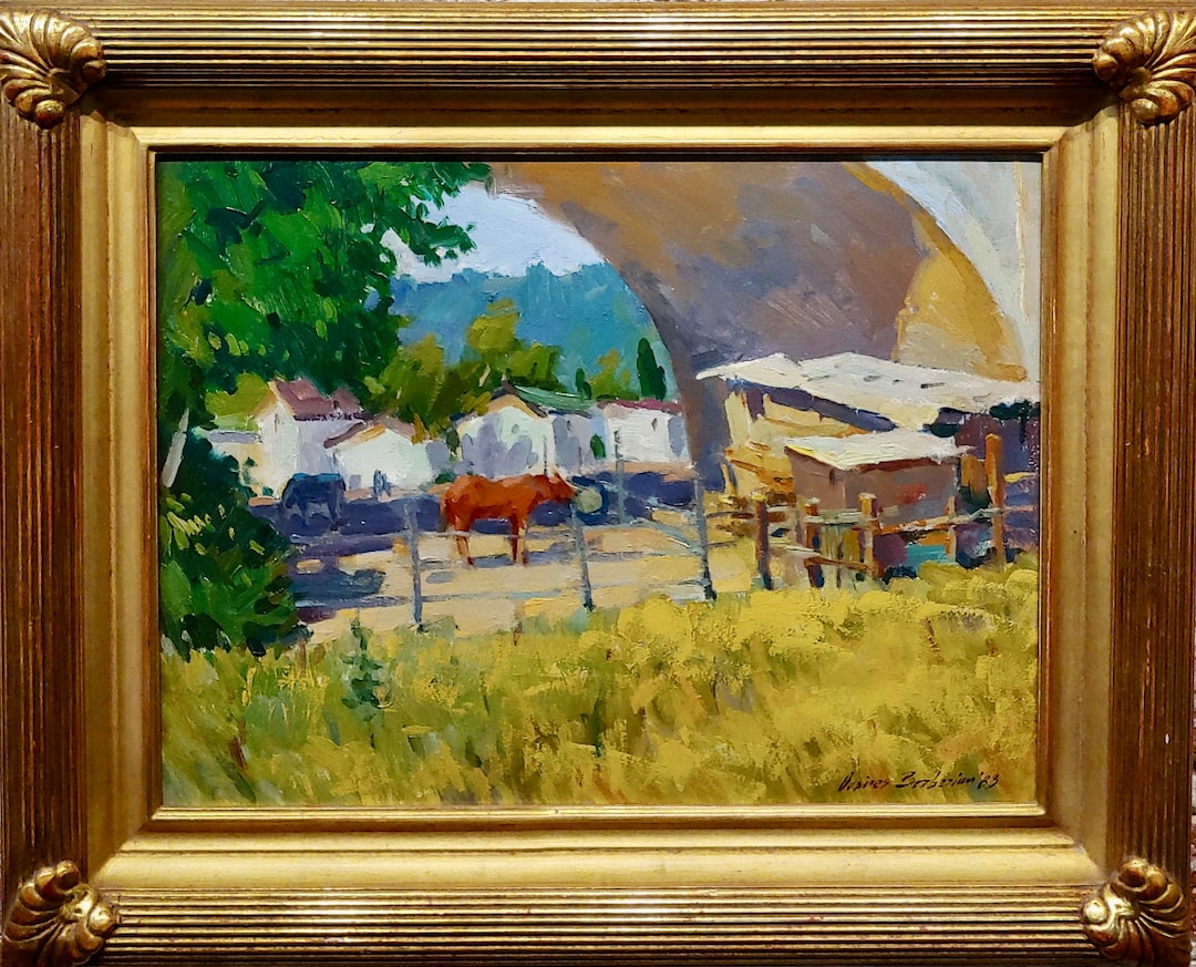 Ovanes Berberian-horse Farm Under the Pasadena Arroyo Seco Bridge-oil ...