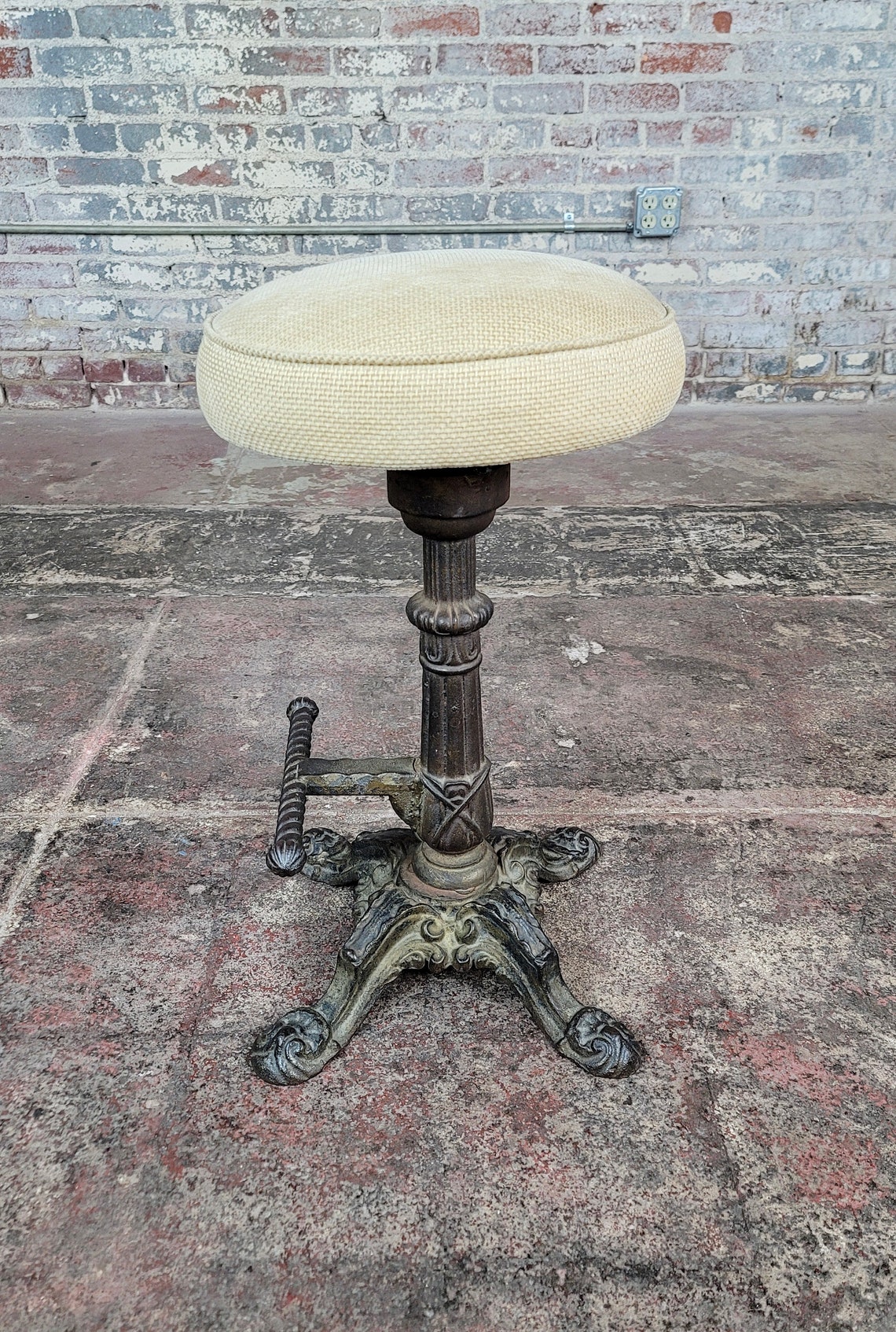 Antique 1920s Cast Iron Bar Stool - a Pair - Etsy