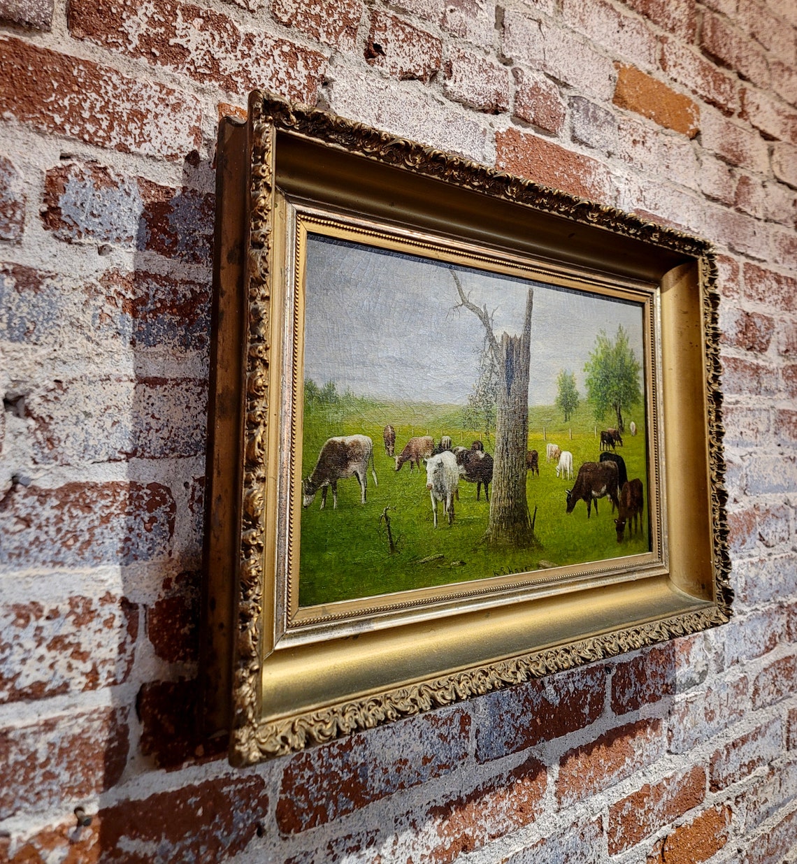 Barton Stone Hays -cows Grazing in a Pastoral Landscape-19th Century ...