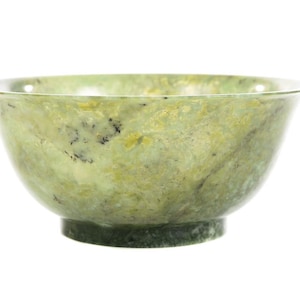 Chinese Vintage Spinach Jade Bowl - Etsy