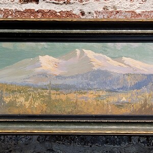 Perham Nahl 1920s Western Landscape W/native American Teepee oil ...