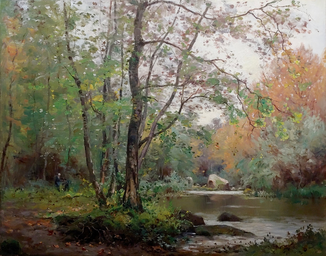 Jean Constant Pape river in the Forest-19th Century French ...