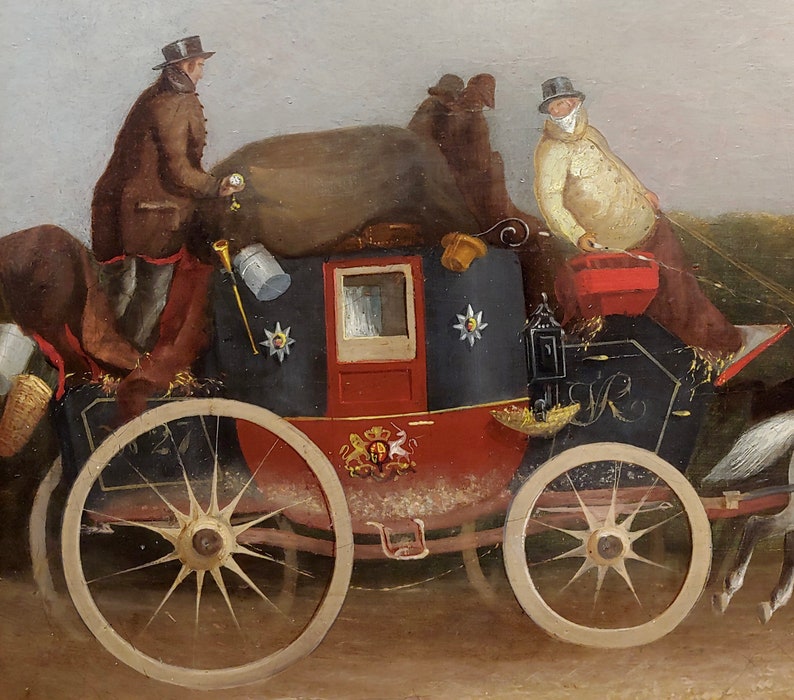 Georgian Horse Drawn Royal Mail Coach-18th Century Oil Painting - Etsy
