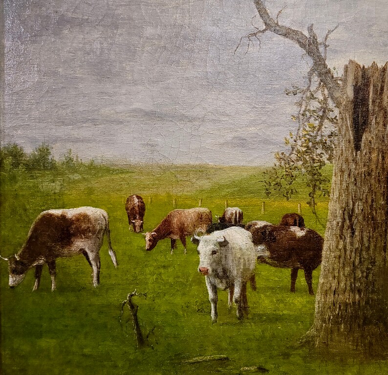 Barton Stone Hays -cows Grazing in a Pastoral Landscape-19th Century ...