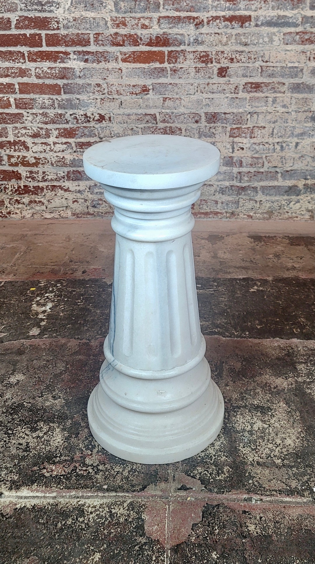 Italian 1920s Carved Marble Pedestal Column - Etsy
