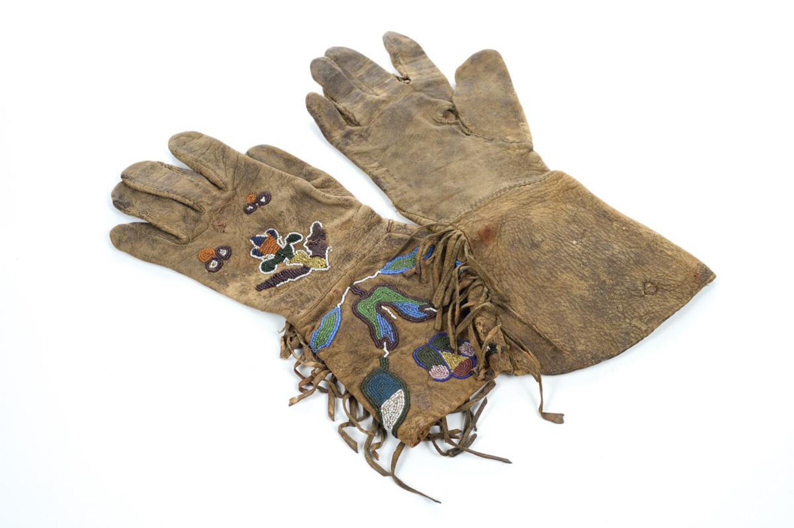 Antique Native American Indian Beaded Gauntlets Gloves - Etsy