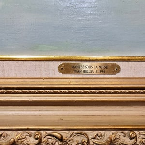 Jean Helleu -under a Blanket of Snow by the River-1950s French Oil ...