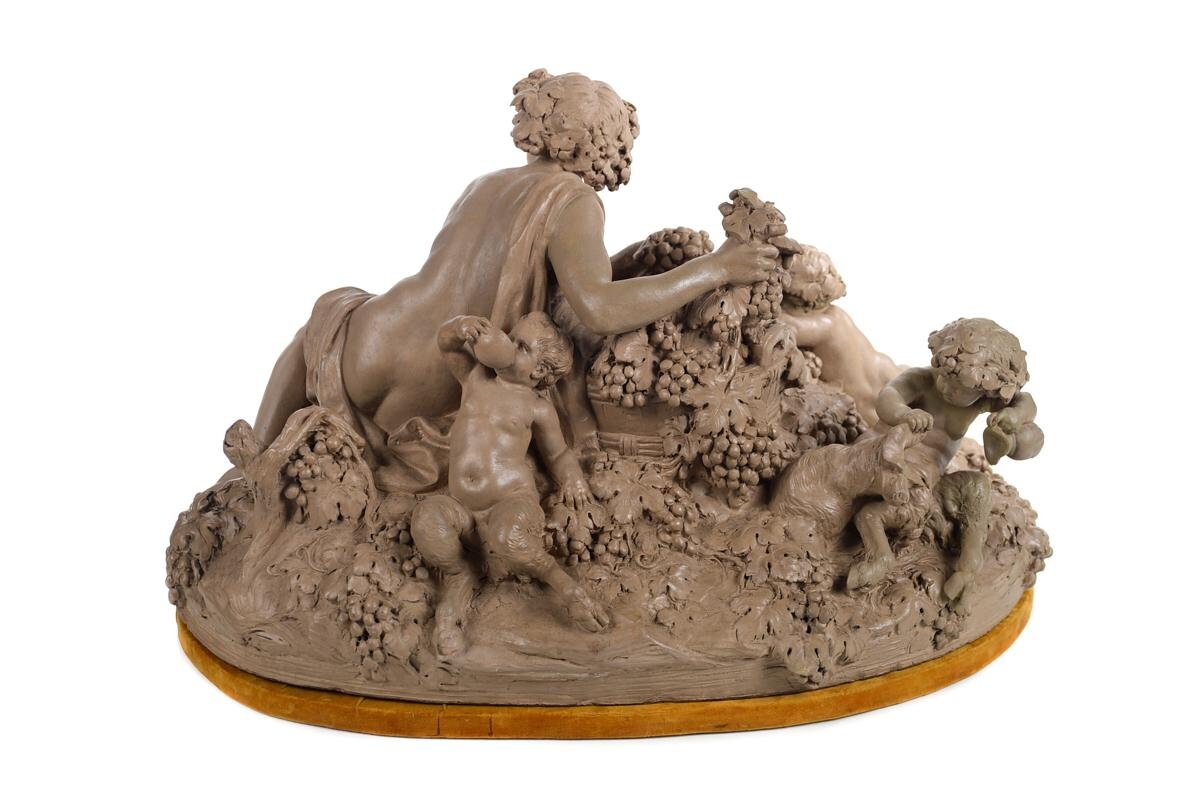 Bacchus Satyrs W/grapes & Wine-19th C. Terracotta Sculpture - Etsy