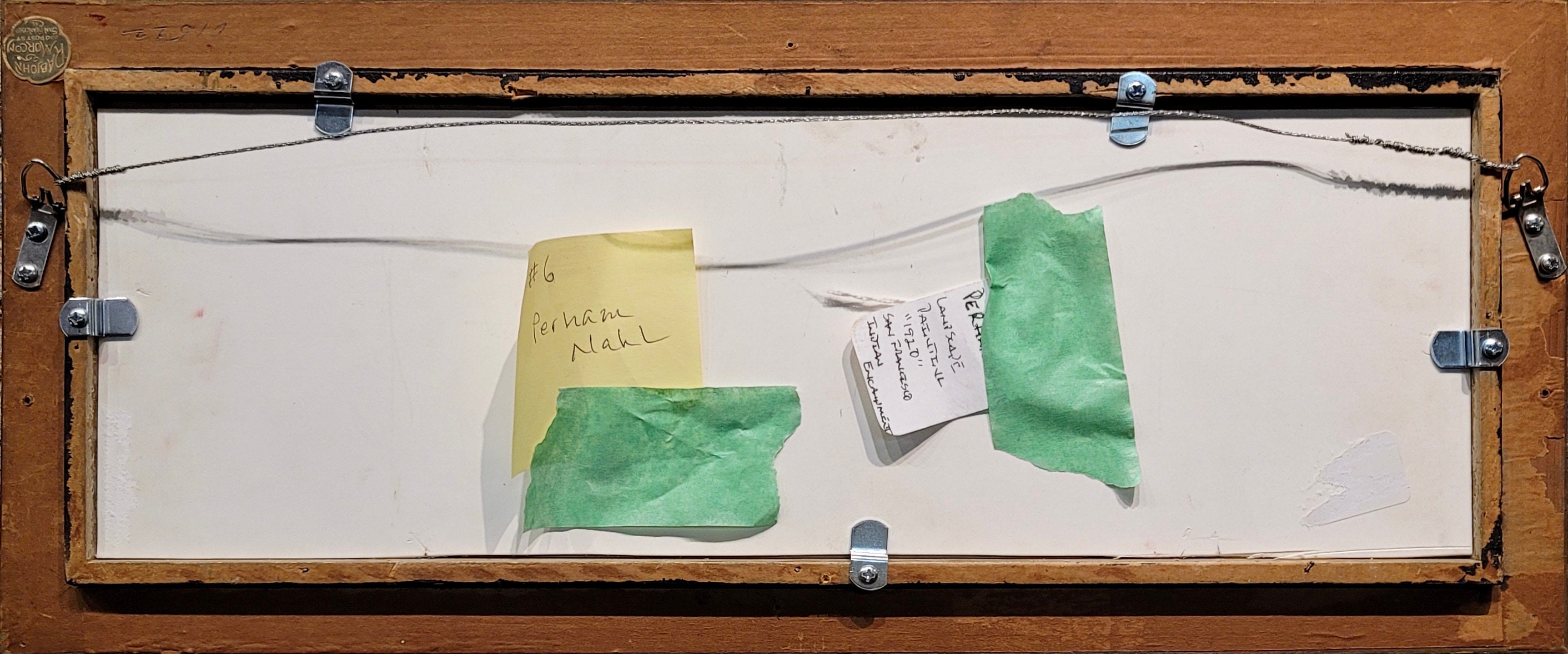 Perham Nahl 1920s Western Landscape W/native American Teepee oil ...