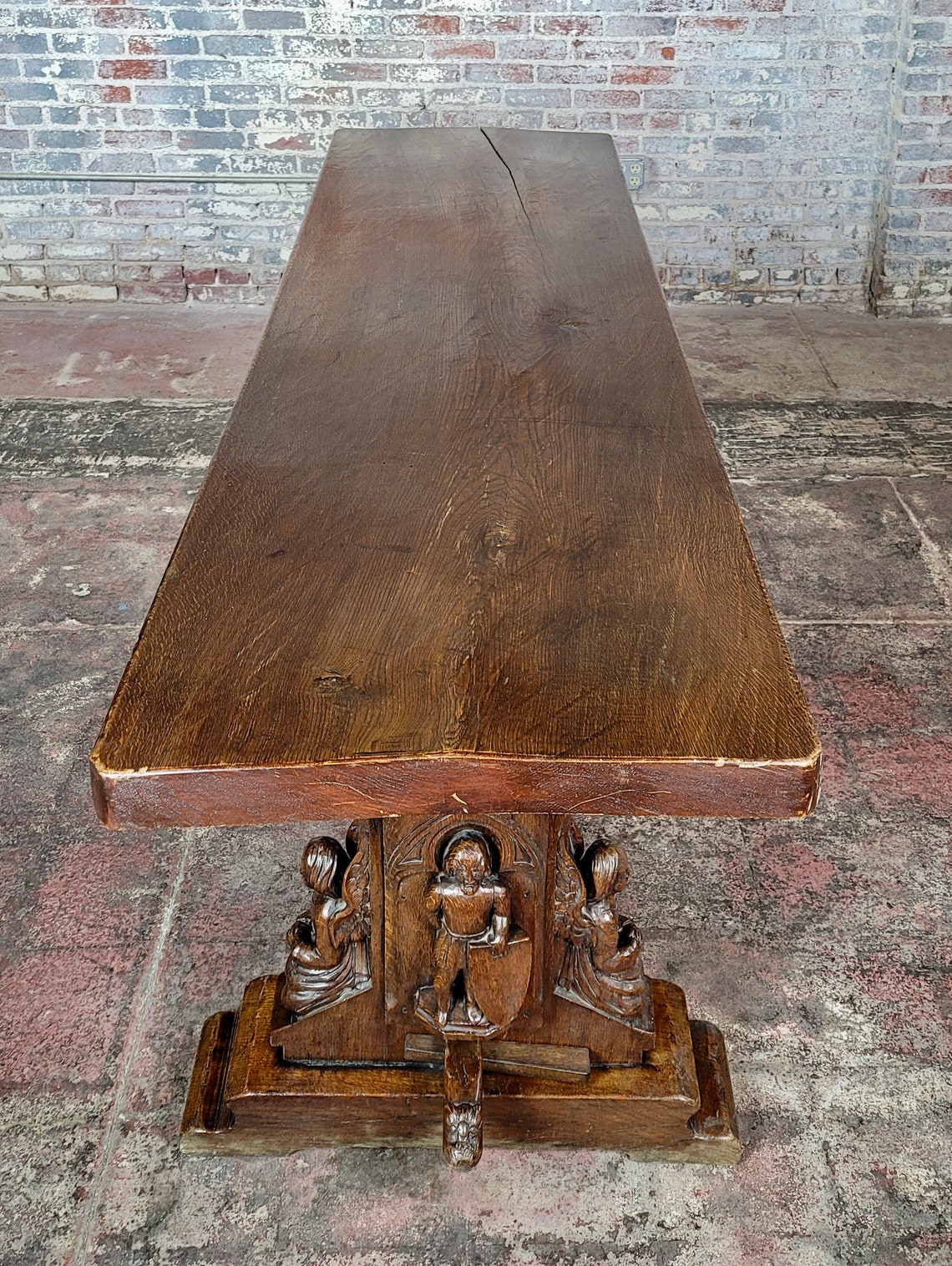 17th Century Carved Oak Figural Refectory Dining Table - Etsy