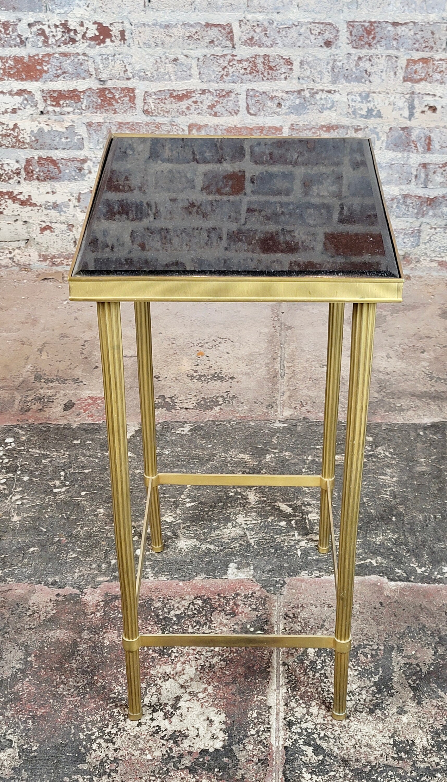 French Directoire Brass Side Table With Black Granite Top - Etsy